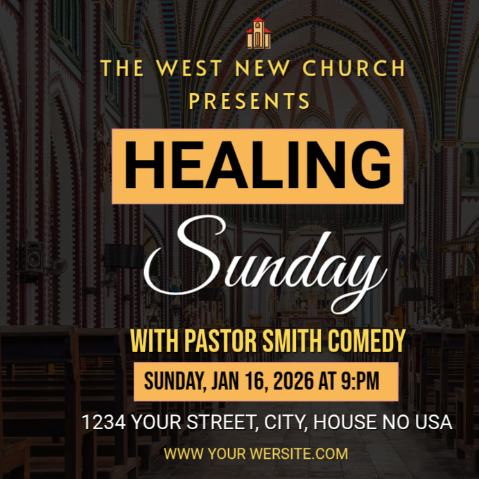 Black Maximalist Professional Church Flyer (us Letter) Instagram Post ...