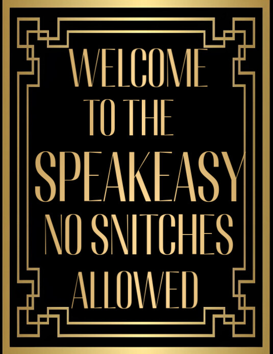 Copy of Black Maximalist Prohibition Begins Flyer (us Letter ...