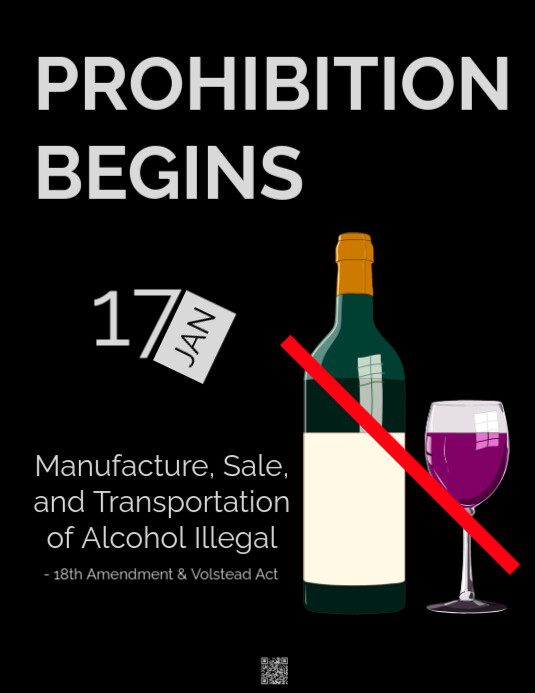 Black Maximalist Prohibition Begins Flyer (us Letter) Template ...