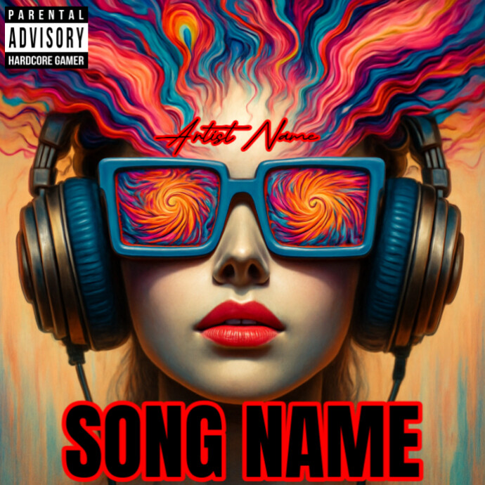 Black Maximalist Psychedelic Music Vision – Abstract Digital Art Album ...