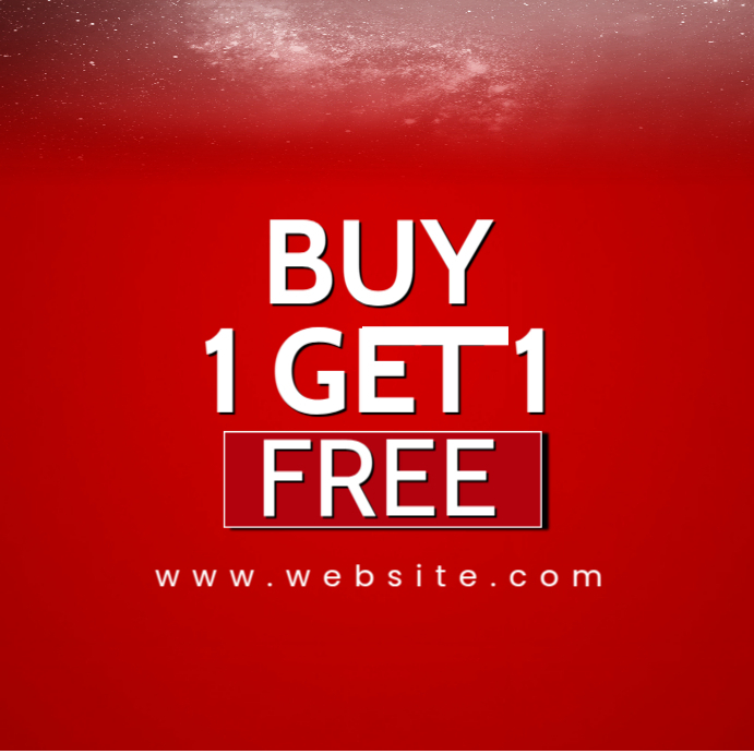 Black Maximalist Red buy 1 get 1 free Instagram Post Template ...