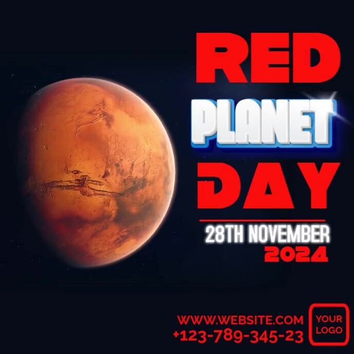 Plantilla de Black Maximalist Red Planet Day Instagram Post | PosterMyWall
