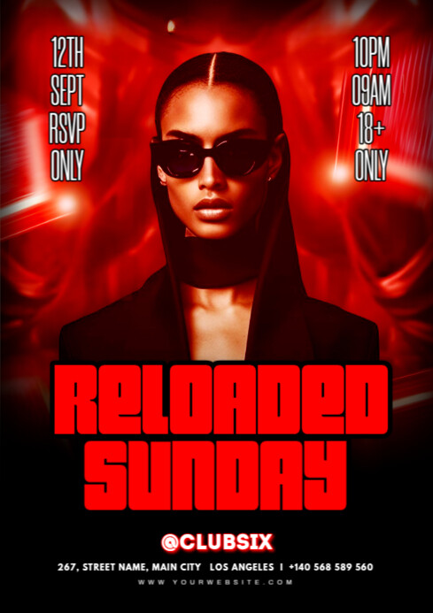 Black Maximalist Reloaded Party Flyer A4 Template | PosterMyWall