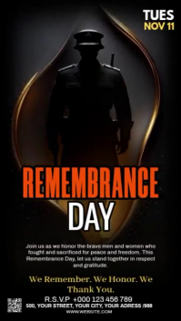Black Maximalist Remembrance Day Instagram Story Template | PosterMyWall