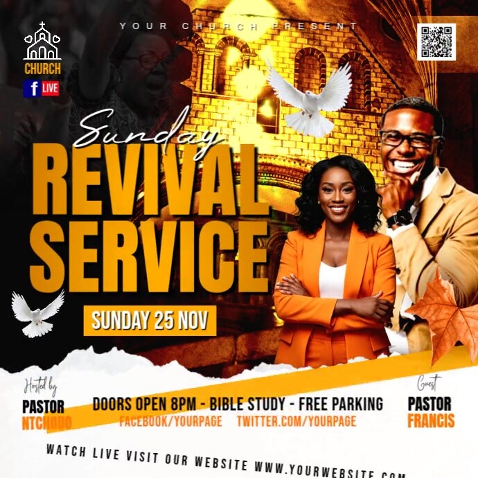 Copy of Black Maximalist Revival Worship Church Instagram Post ...