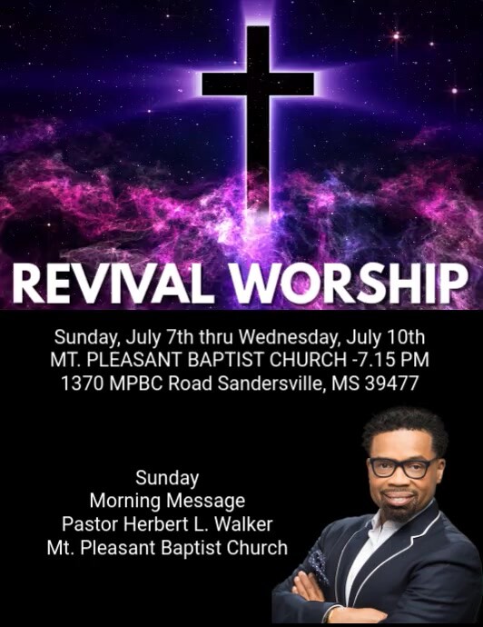 Black Maximalist Revival Worship Flyer (us Letter) Template | PosterMyWall