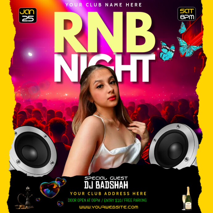 Copy of Black Maximalist Rnb Night Party Instagram Post | PosterMyWall