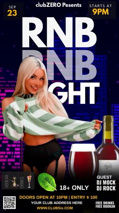 Modèle Black Maximalist Rnb Night Party Instagram St | PosterMyWall