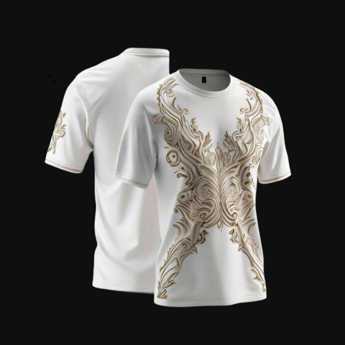 Copy of Black Maximalist Round Neck Elegant White Golden Template ...