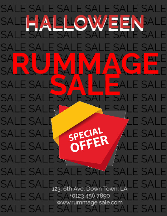 Copy of Black Maximalist Rummage Sale Flyer (us Letter) | PosterMyWall