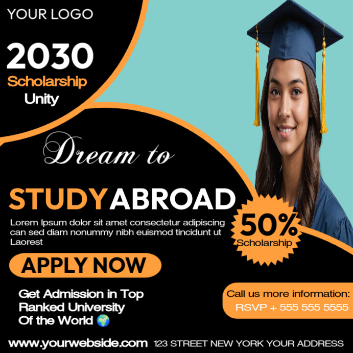 Black Maximalist Scholarship Instagram Post Template | PosterMyWall