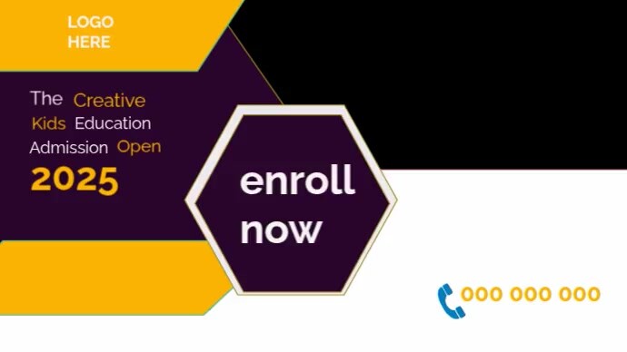 Modèle Black Maximalist School Admission Youtube Thumbnail | PosterMyWall