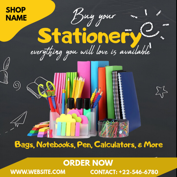Copy of Black Maximalist School Stationery Sales Flyer Instagram Post ...