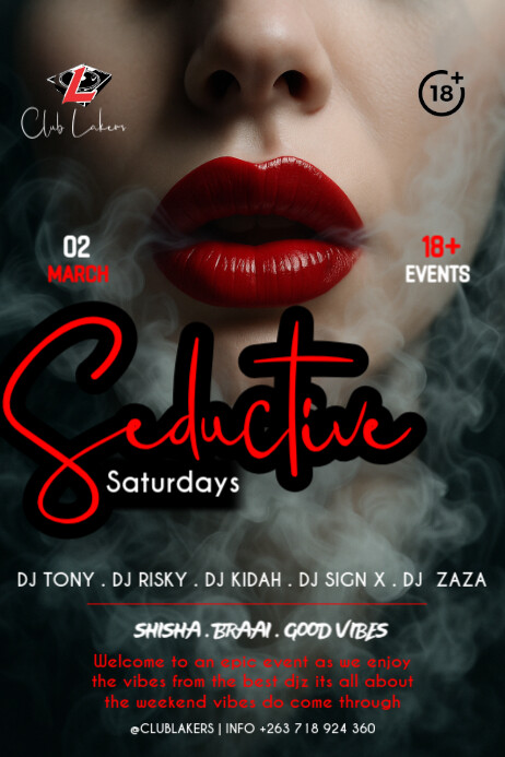 Copy of Black Maximalist Seductive Saturdays Poster | PosterMyWall