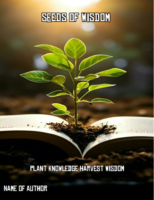 Black Maximalist Seed Of Wisdom Cover Book Flyer (us Letter) Template ...