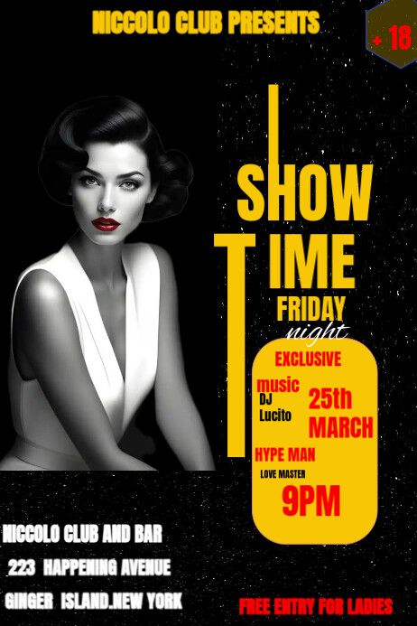 Copy of Black Maximalist Show Time Poster | PosterMyWall