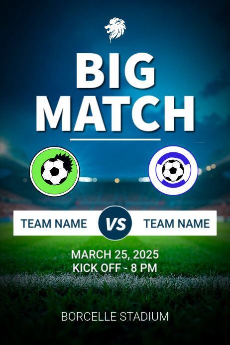 Copy of Black Maximalist Soccer Big Match Poster | PosterMyWall
