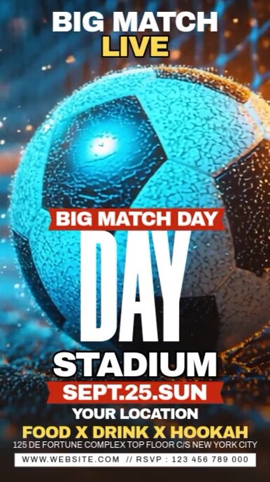 Black Maximalist Soccer Instagram Story Template | PosterMyWall