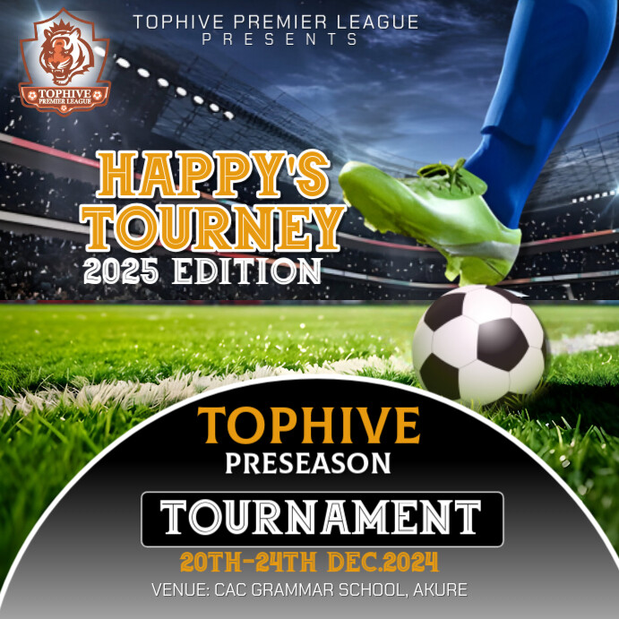 Copy of Black Maximalist Soccer Tournament Instagram Post | PosterMyWall