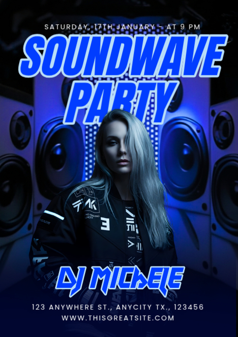 Copy of Black Maximalist Soundwave Party A4 | PosterMyWall