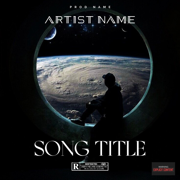 Modèle Black Maximalist Space Album Cover | PosterMyWall