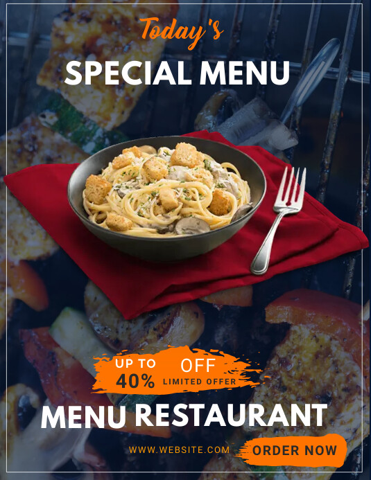 Black Maximalist Special Menu Ads Flyer (us L Template | PosterMyWall