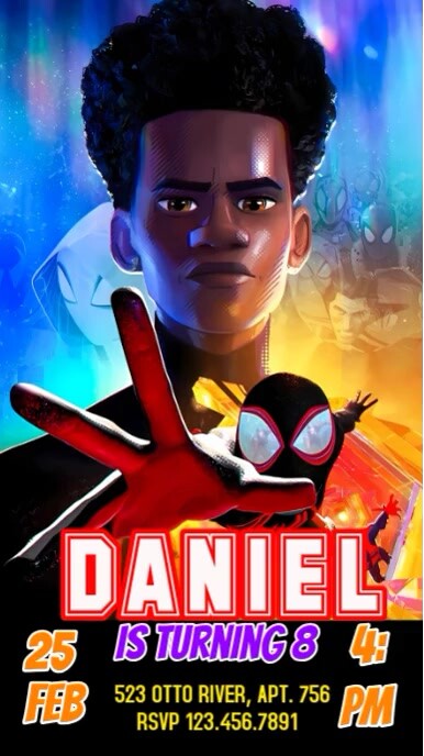 Black Maximalist Spider-verse Invitation Instagram Story Template ...
