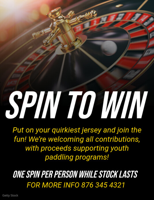 Copy of Black Maximalist Spin To Win Flyers Flyer (us Letter ...