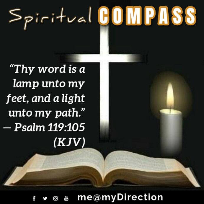 Black Maximalist Spiritual Compass Instagram Post Template | PosterMyWall