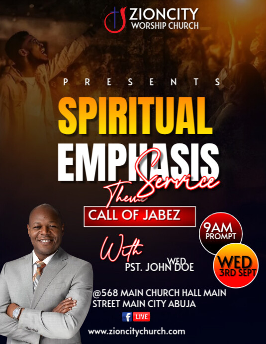 Copy of Black Maximalist Spiritual Emphasis Service Flyer (us Letter ...