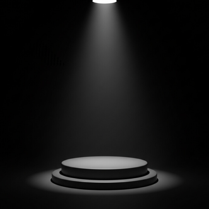 Black Maximalist Spotlight Podium Stage Instagram Post Template ...