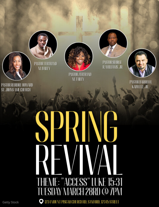 Black Maximalist Spring Revival Flyer (us Letter) Template | PosterMyWall