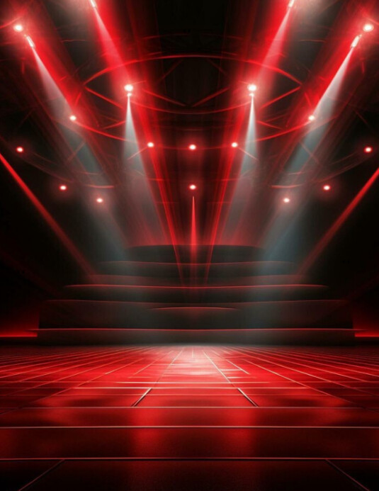 Black Maximalist Stage And Podium Background Flyer (us Letter) Template ...
