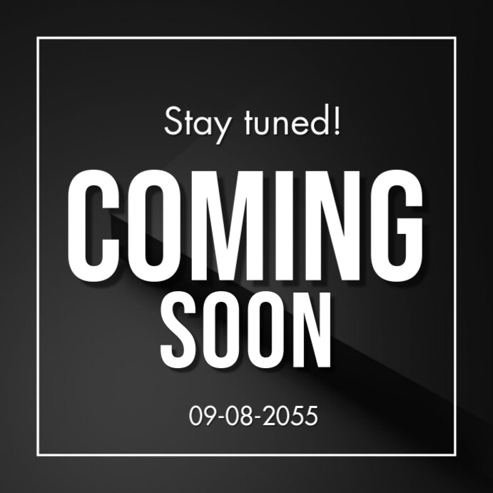 Modèle Black Maximalist Stay Tuned Coming Soon Celebration Template ...