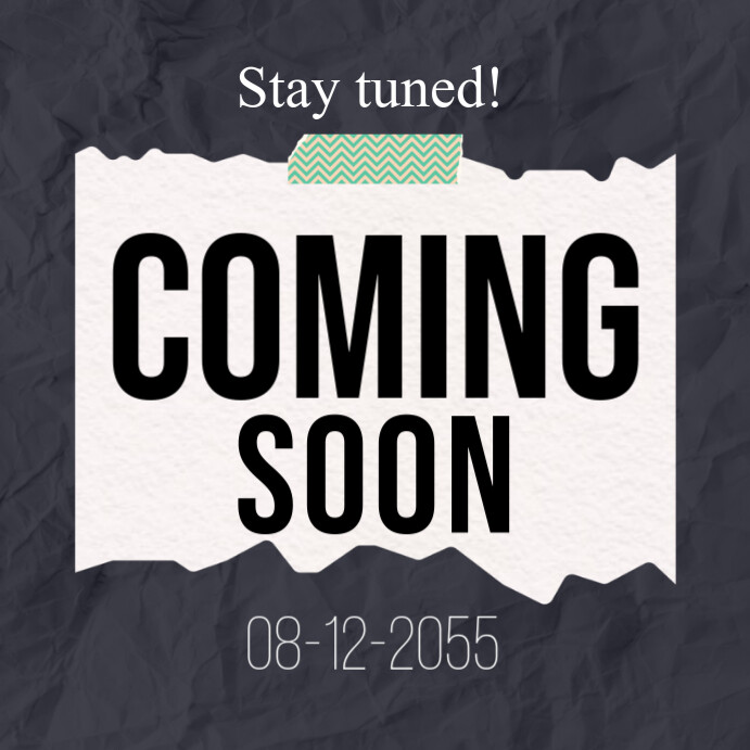 Black Maximalist Stay Tuned Coming Soon Instagram Post Template ...