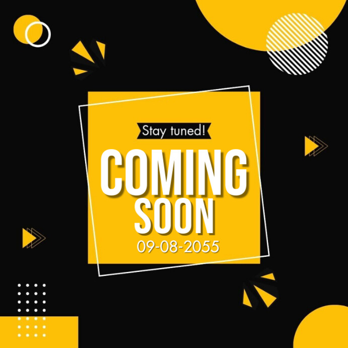 Black Maximalist Stay Tuned Coming Soon Poster Instagram Post Template ...