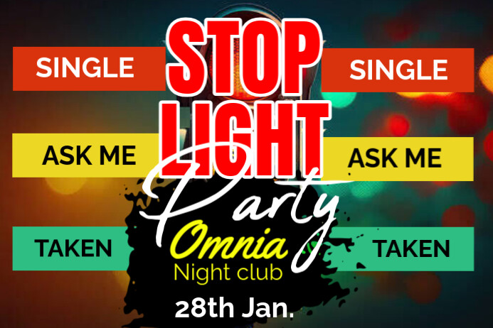 Black Maximalist Stop Light Party, 24 By 36inches, Landscape Poster ...