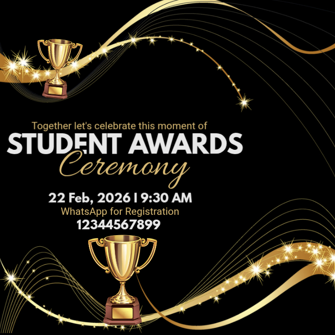 Black Maximalist Student Awards Ceremony Instagram Post Template ...