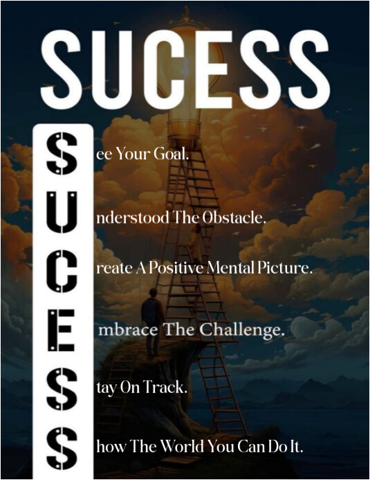 Copy of Black Maximalist Success Acronym Flyer (us Letter) | PosterMyWall