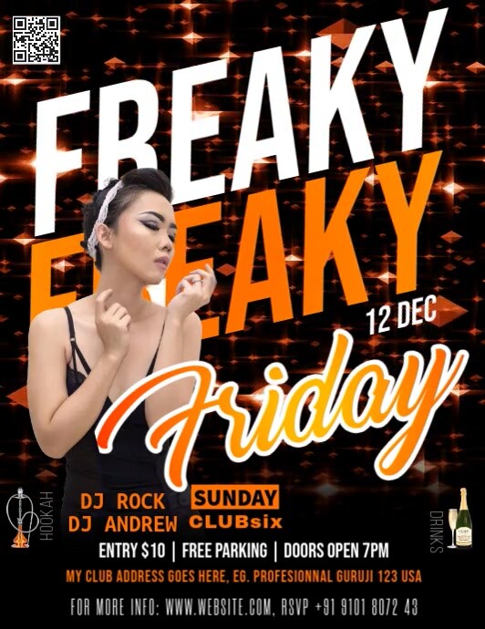 Black Maximalist Sunday Night Flyer (us Letter) Templat | PosterMyWall