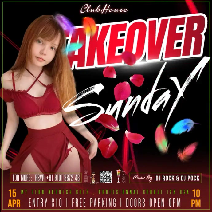 Black Maximalist Sunday Night Instagram Post Template | PosterMyWall