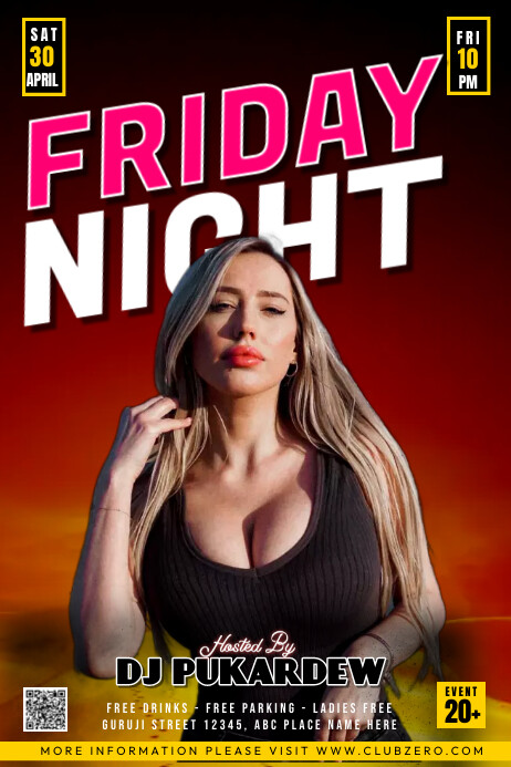 Plantilla de Black Maximalist Sunday Night Party Poster | PosterMyWall