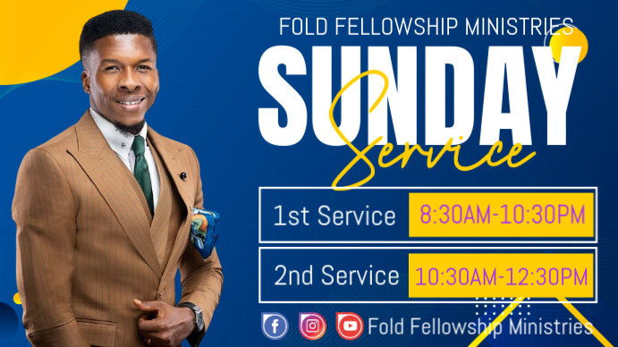 Black Maximalist Sunday Service Youtube Thumbnail Template | PosterMyWall