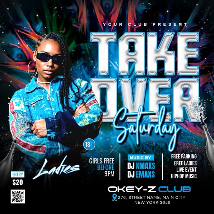 Black Maximalist Sunday Takeover Ladies Night Party Instagram Post ...