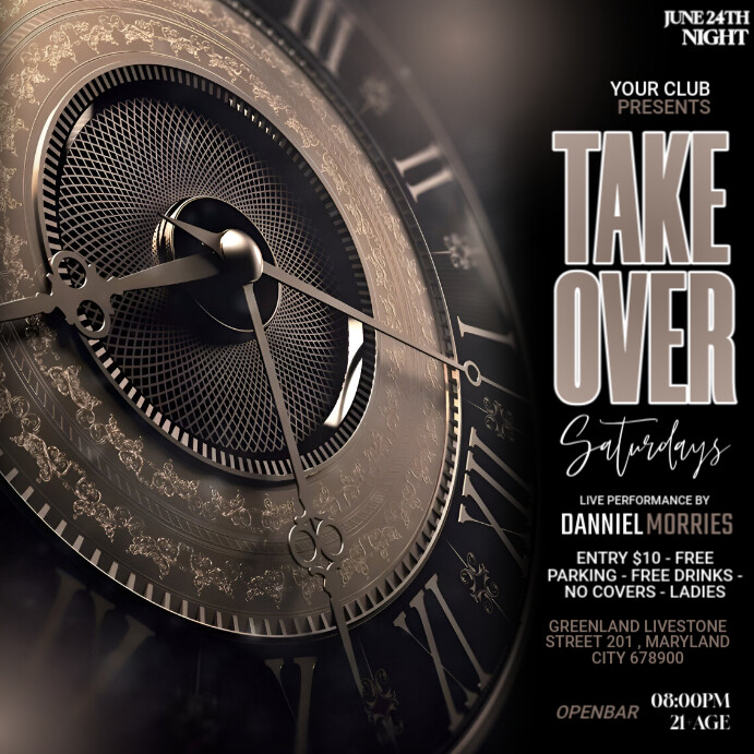 Copy of Black Maximalist Take Over Party Flyer Instagram Post ...