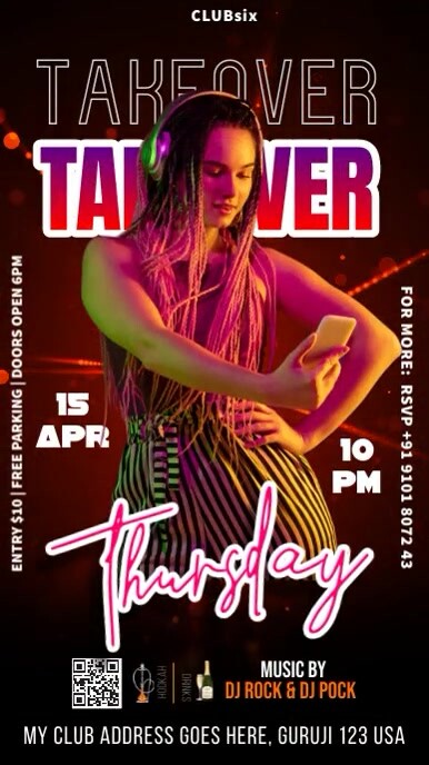 Black Maximalist Takeover Night Thursday Part Template | PosterMyWall