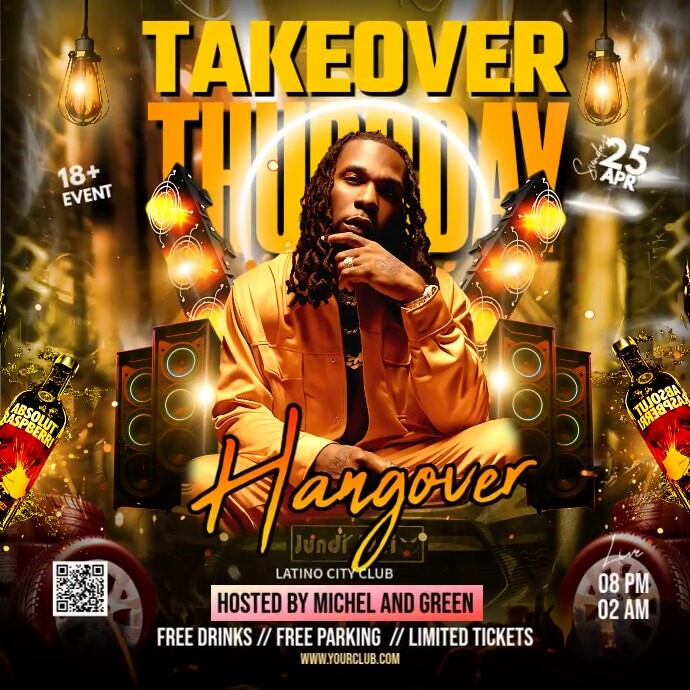 Black Maximalist Takeover Thursday Party Instagram Post Template ...