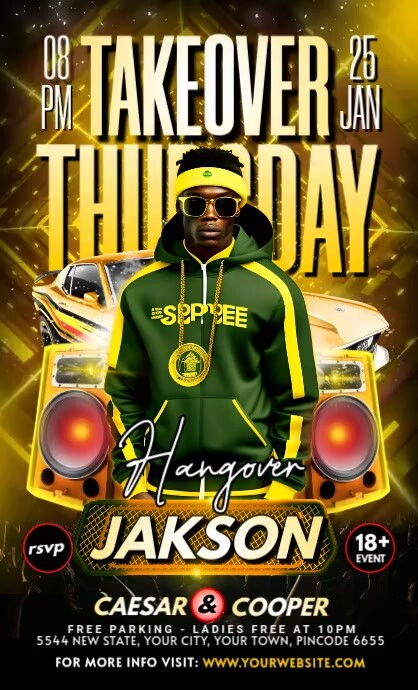 Black Maximalist Takeover Thursday Party Us Legal Template | PosterMyWall