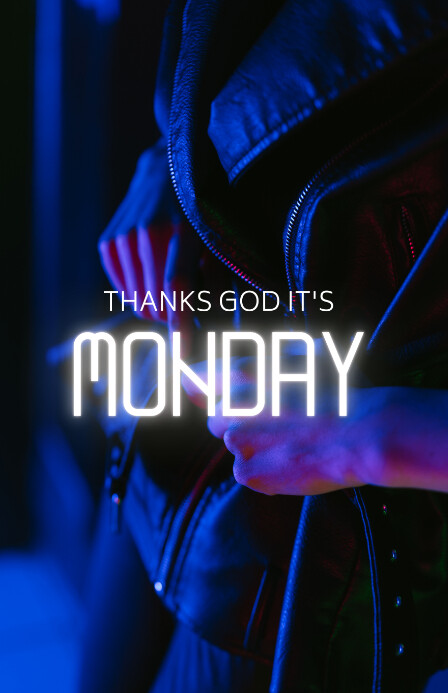 Black Maximalist Thank God It's Monday Tabloid Template | PosterMyWall