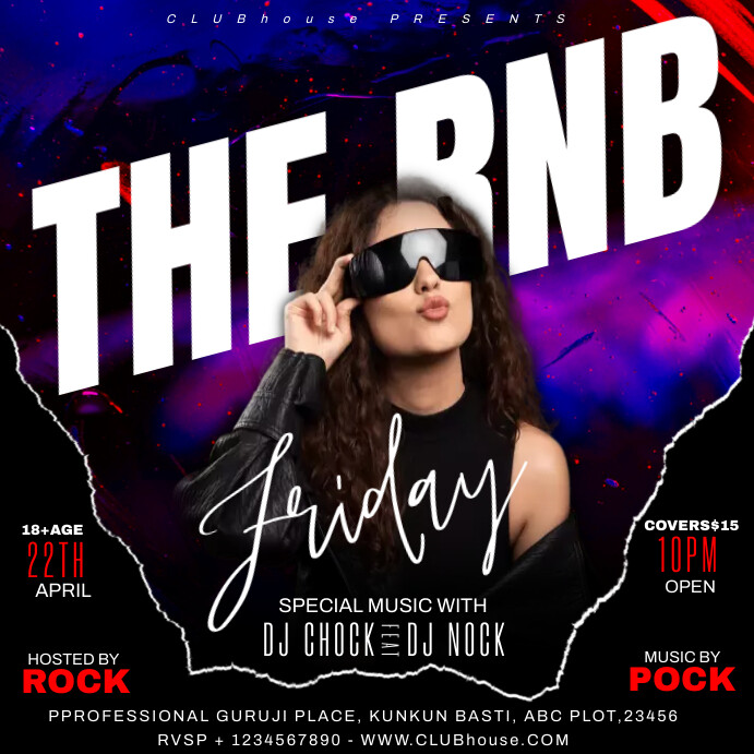 Modèle Black Maximalist The Rnb Friday Night Instag | PosterMyWall